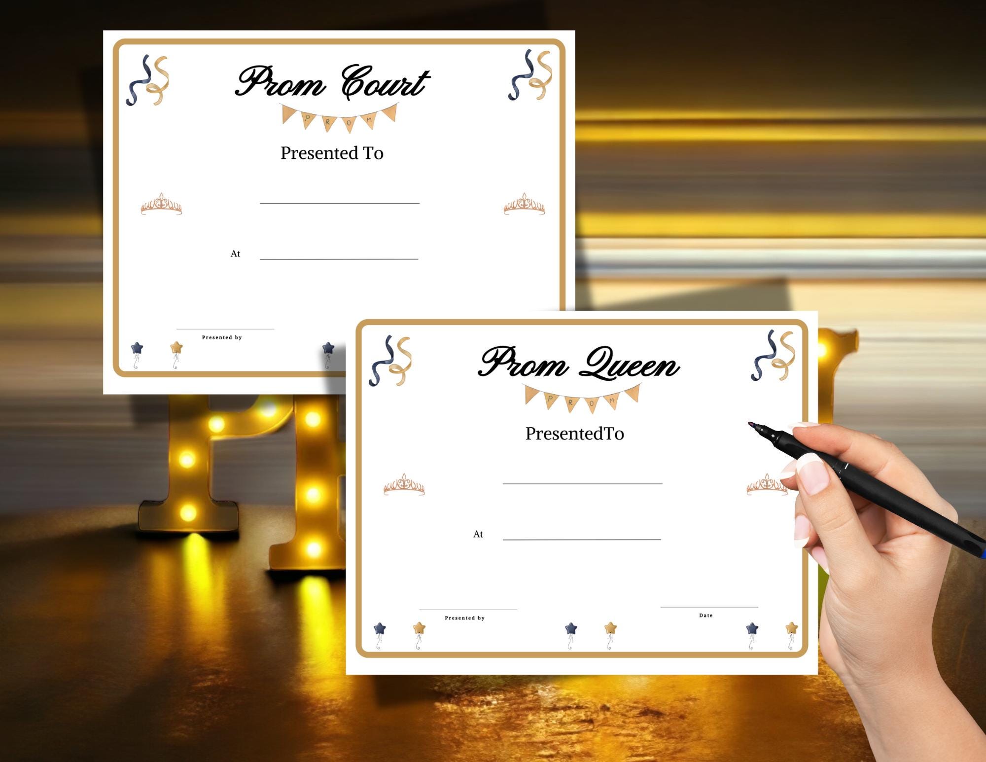 Prom King Certificate