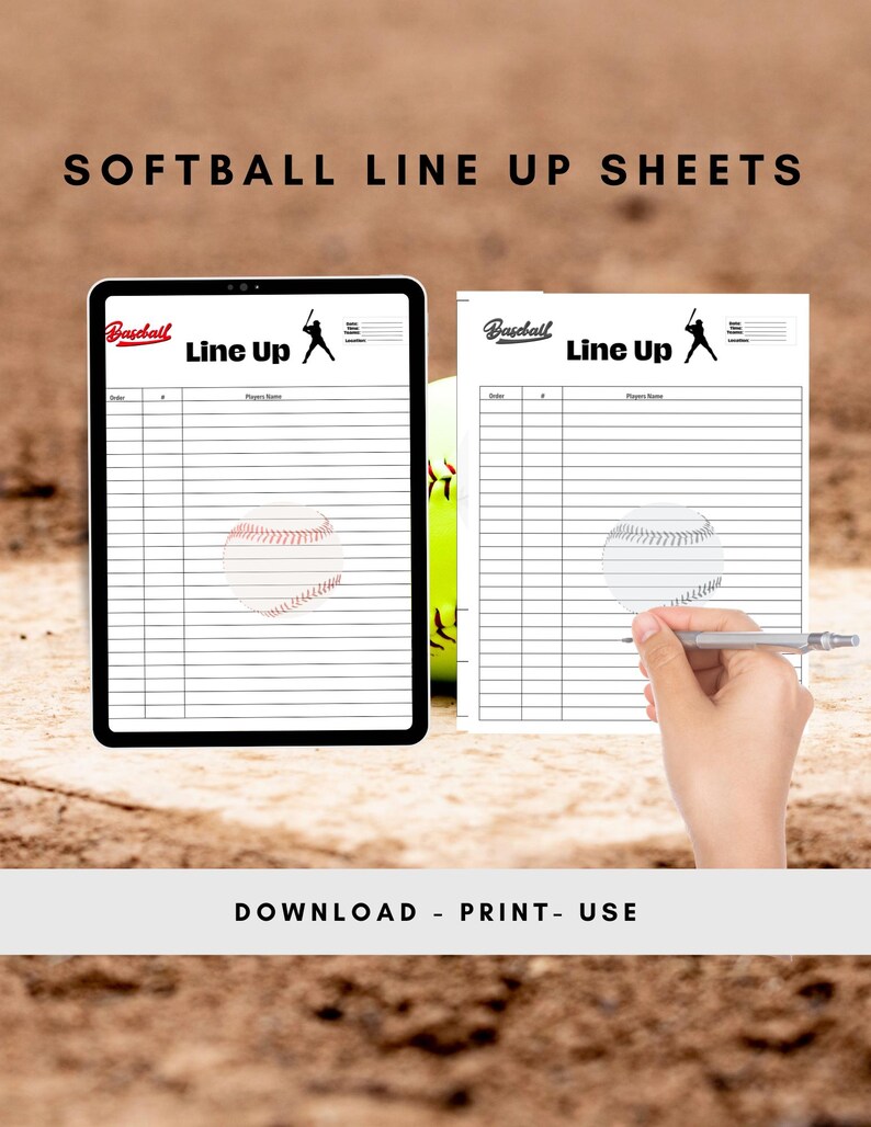 Baseball Line Up,baseball Line up Card Template, Batting Line up ...