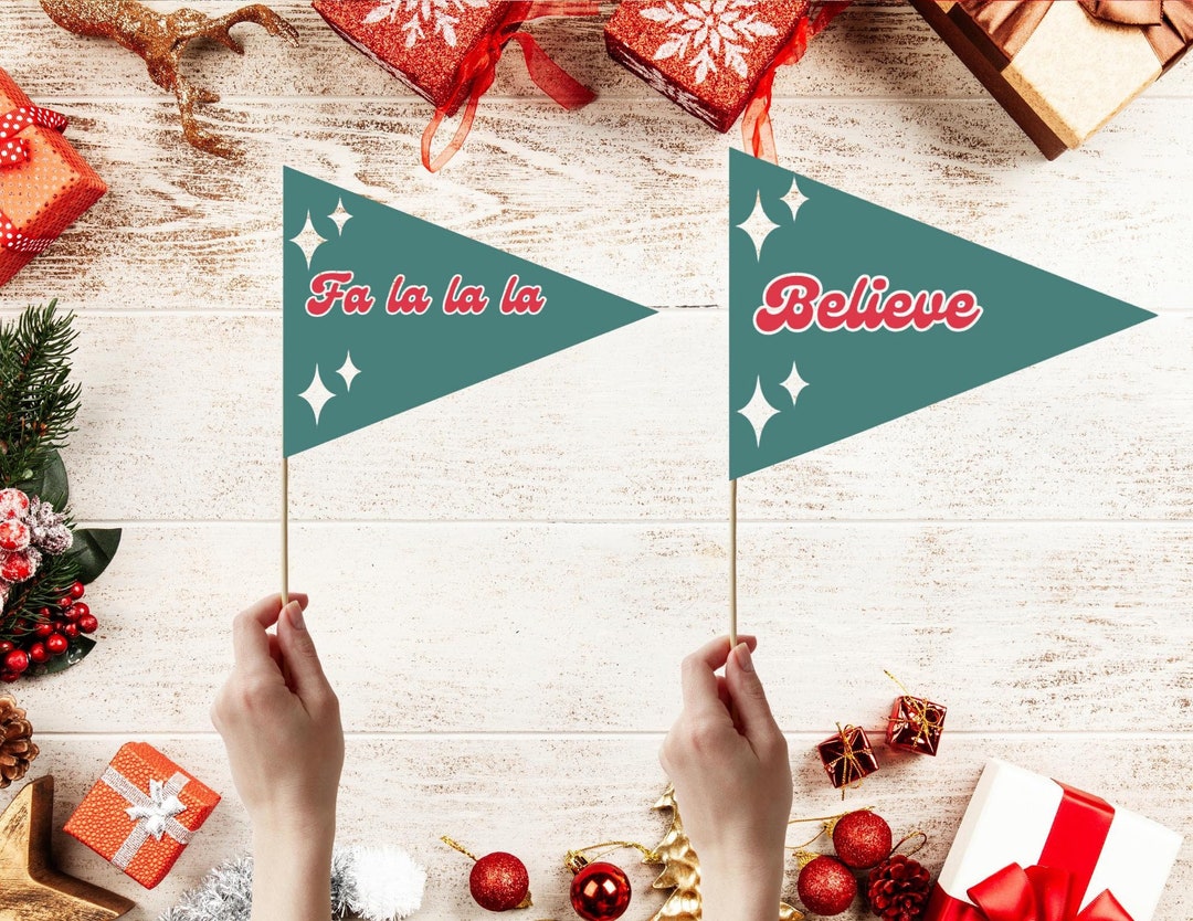 Printable Christmas Pennant Flags Bundle for Parties,decorations ...