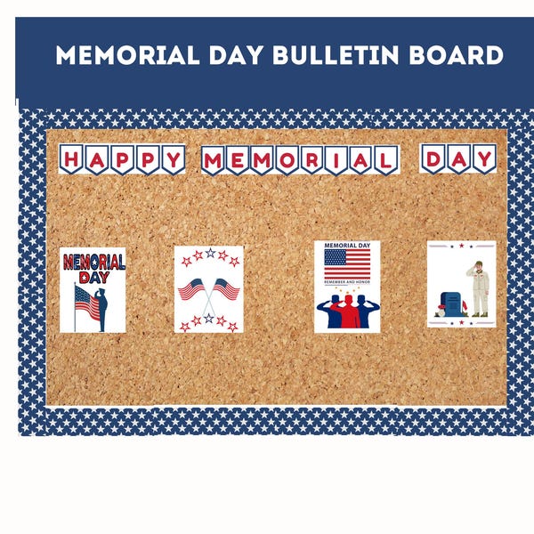 Memorial Day Bulletin Board - Etsy