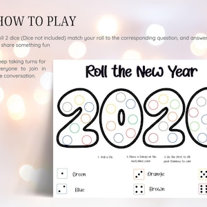 Roll the New Year Candy Dice Game,new Year's 2026 Game,fun Holiday Game ...