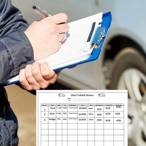 Printable Fleet Vehicle Roster, Company Truck Tracker, Fleet Management ...