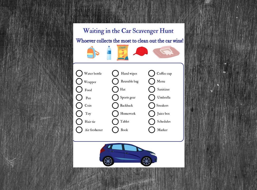 Fun Car Activities for Kids Keep Them Busy With a Scavenger Hunt - Etsy