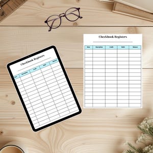Printable Check Register for Personal and Business Use ,bookkeeping ...