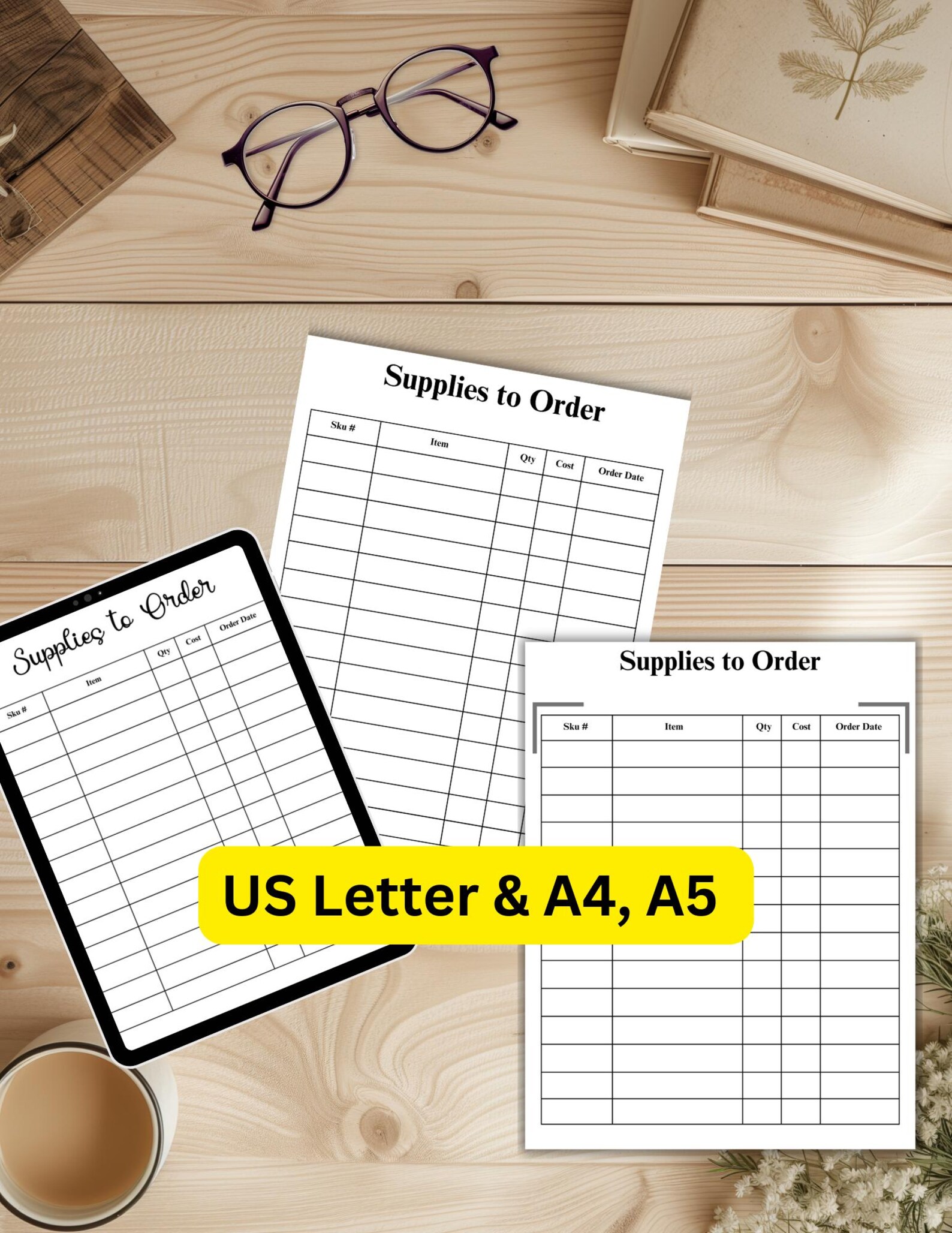Printable Supply Tracker Template: Organize Inventory & Manage Stock ...