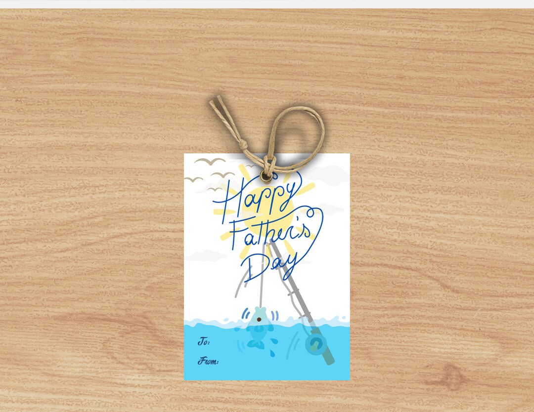 Prinatble Gift Tag for Father’s Day, Fathers Day Favor Tags, Gift ...