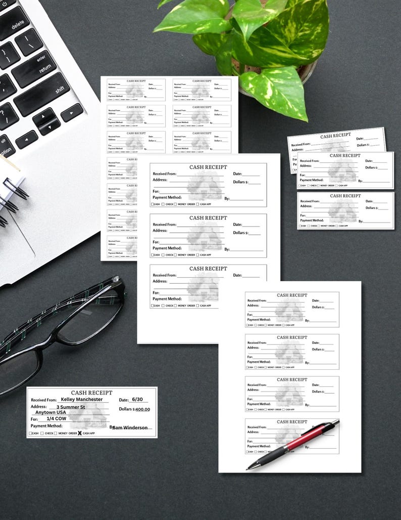 Farm Cash Receipt Template,farm Themed Receipt Template,printable Farm ...