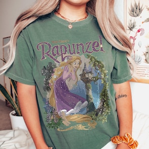 Comfort Colors Retro Rapunzel Tangled Shirt, Floral Rapunzel Shirt, WDW ...