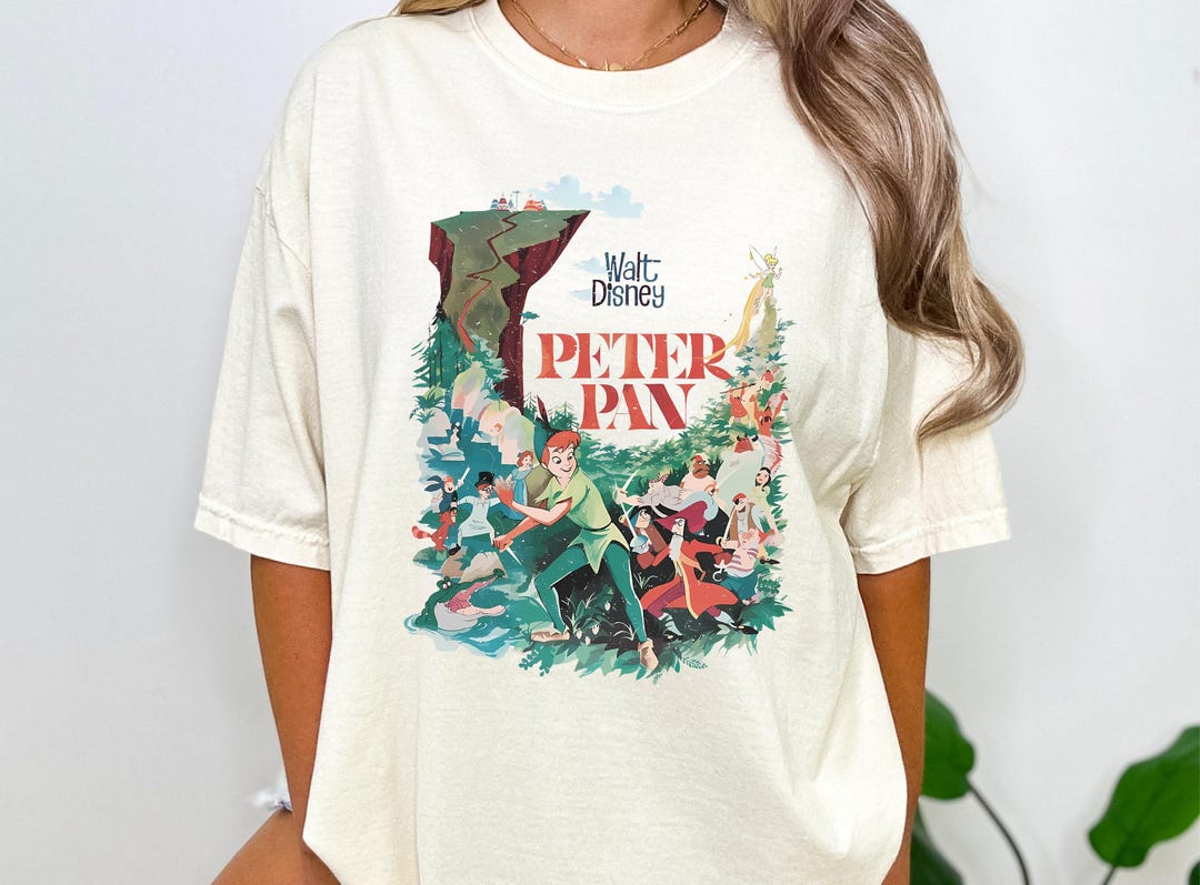 Comfort Colors Vintage Peter Pan Shirt, Retro Disney Tinker Bell Wendy ...