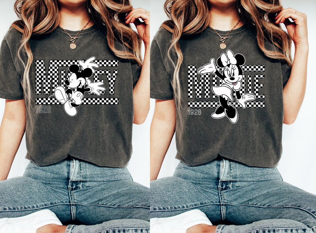 Checkered Mickey Mouse, Disney 1928 Shirt, Disney Retro Mickey Tee ...