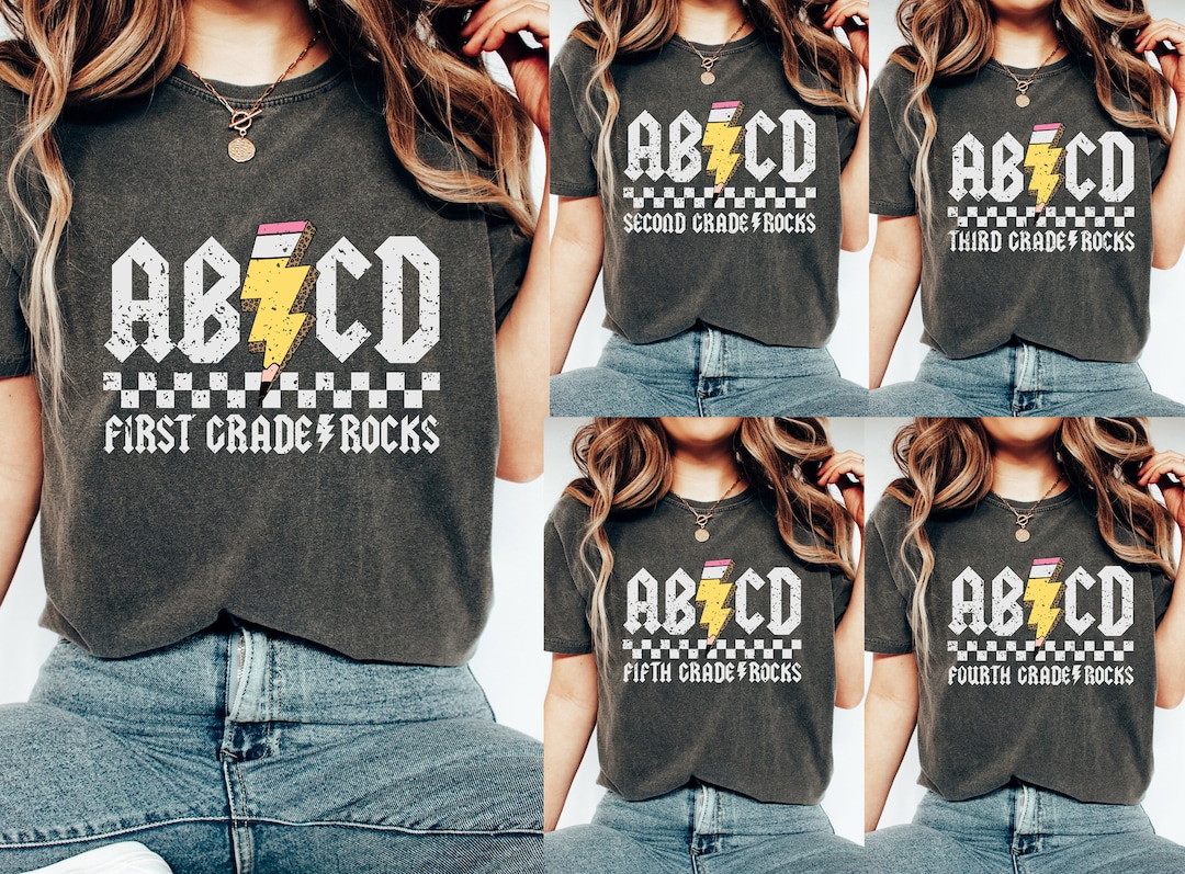 Comfort Colors Retro ABCD Teacher Shirts, ABCD Teacher Shirt for Back ...