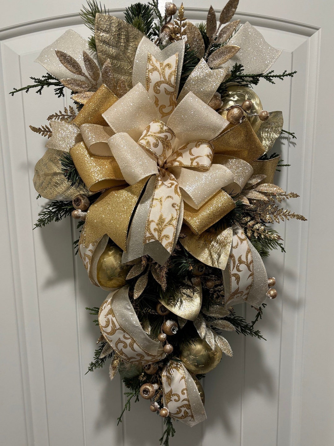 Elegant Christmas Swag Christmas Front Door Swag Christmas - Etsy