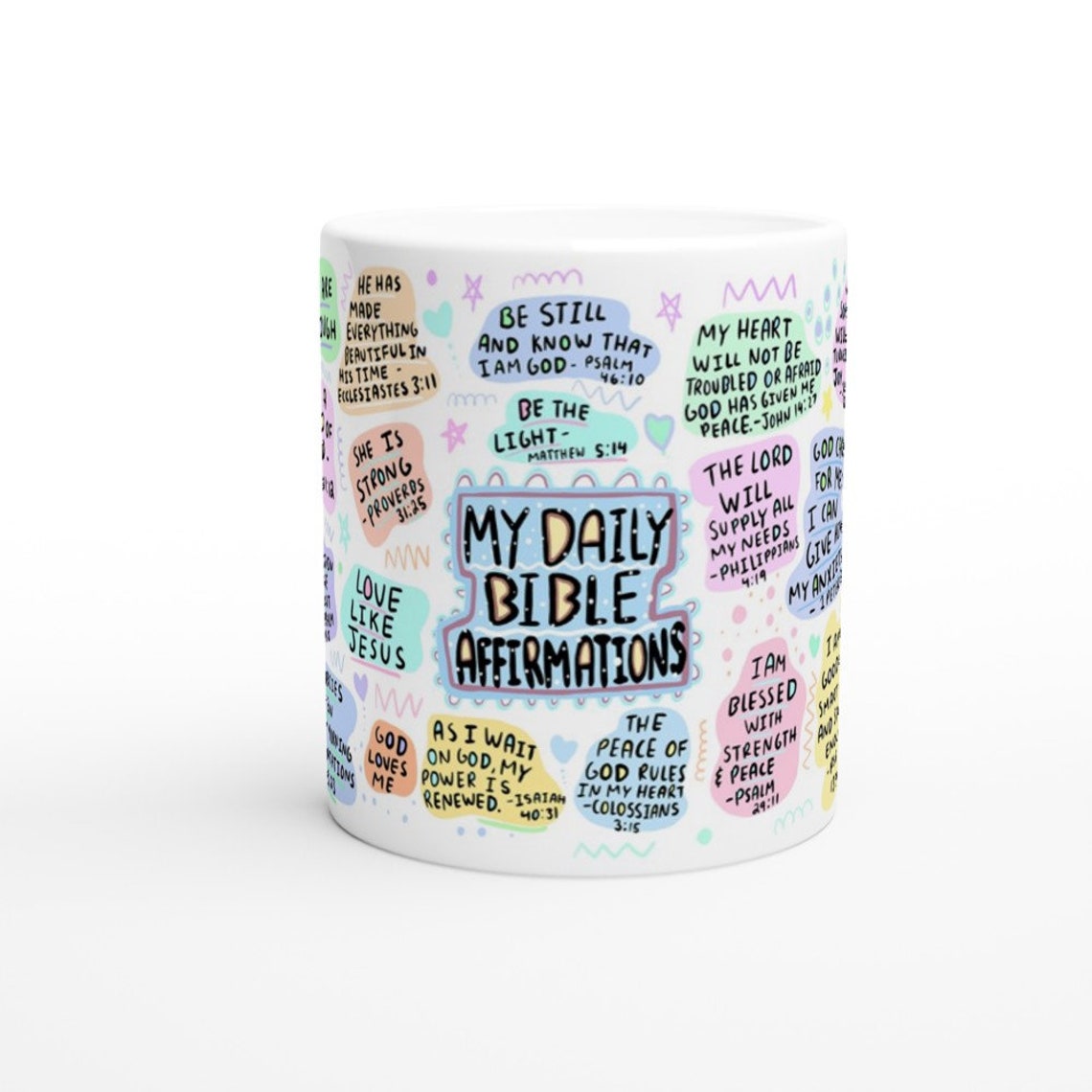 My Daily Bible Affirmations Mug | Bible Verse Affirmation | Self-care ...