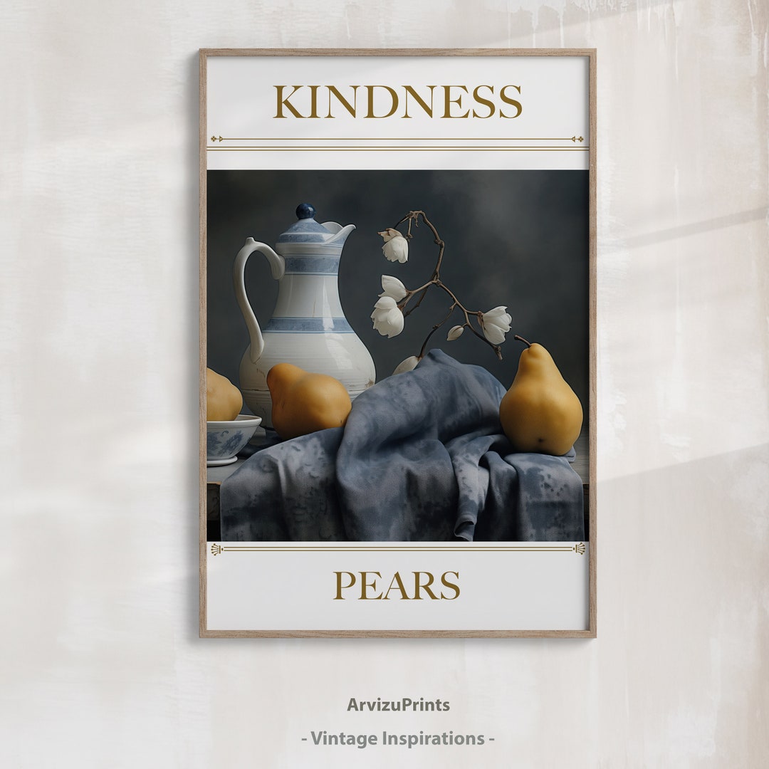Fruits of the Spirit Kindness | Pear Digital Painting Print | Bible ...