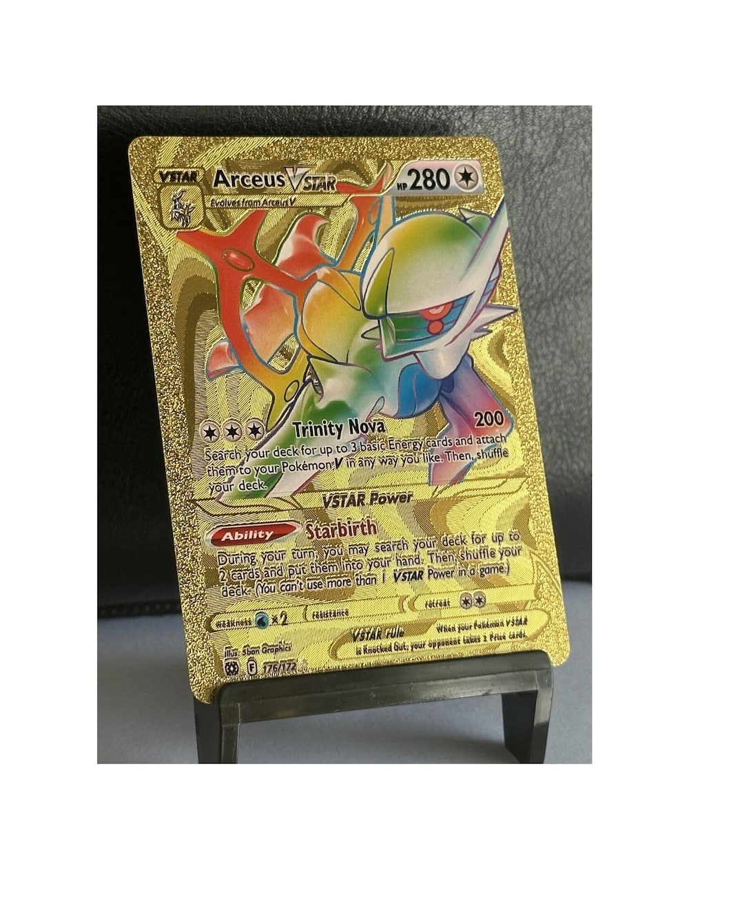 Arceus Vstar Gold Foil Custom Made Pokemon Card - Etsy