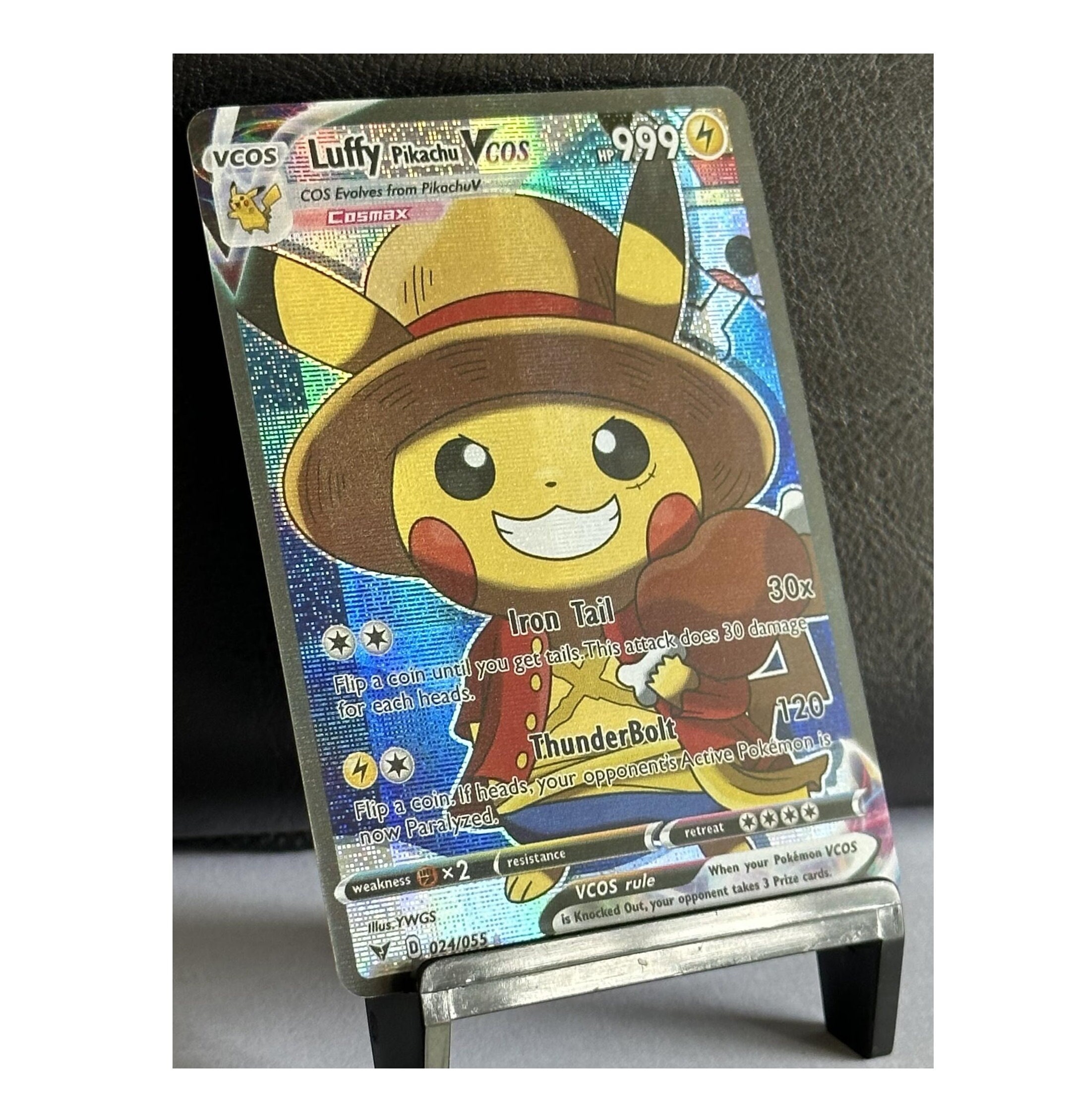 Pikachu Vcos cosplay Luffy One Piece Holo Custom Made - Etsy