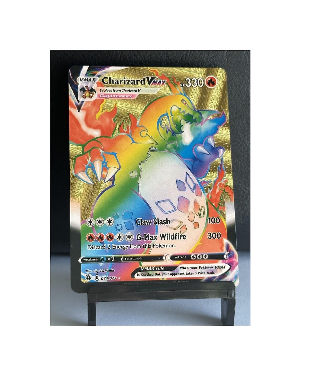 Charizard Vmax Gold Foil Custom Made Fan Art Pokemon Card - Etsy