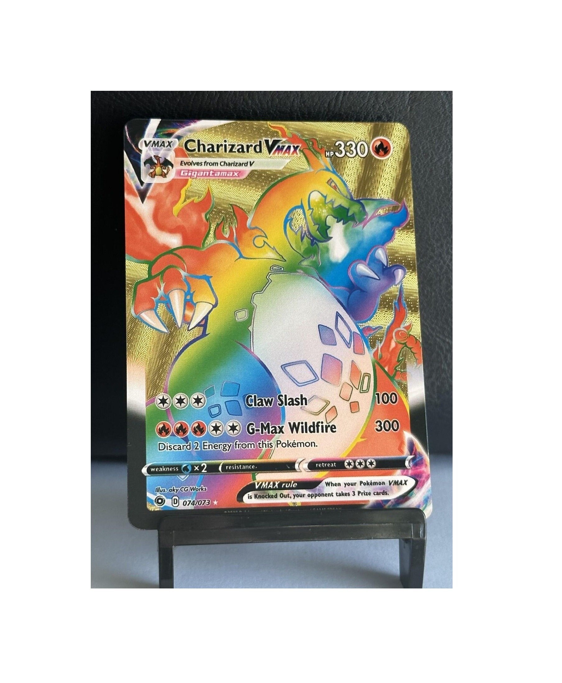 Charizard Vmax Gold Foil Custom Made Fan Art Pokemon Card - Etsy