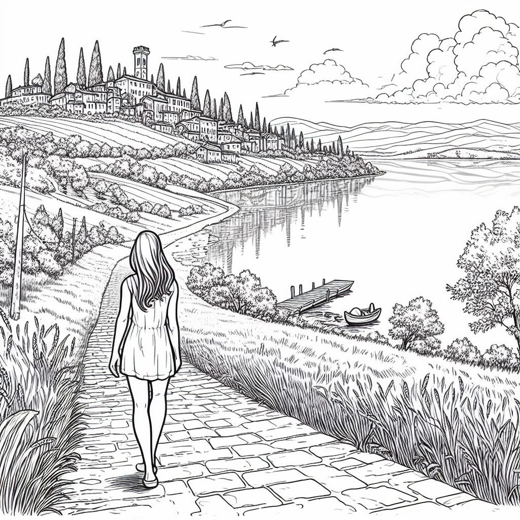 50 Rural Coloring Pages Fun to Color, for All Ages, Rural Landscapes ...