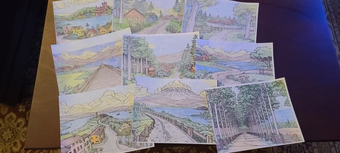 50 Rural Coloring Pages Fun to Color, for All Ages, Rural Landscapes ...