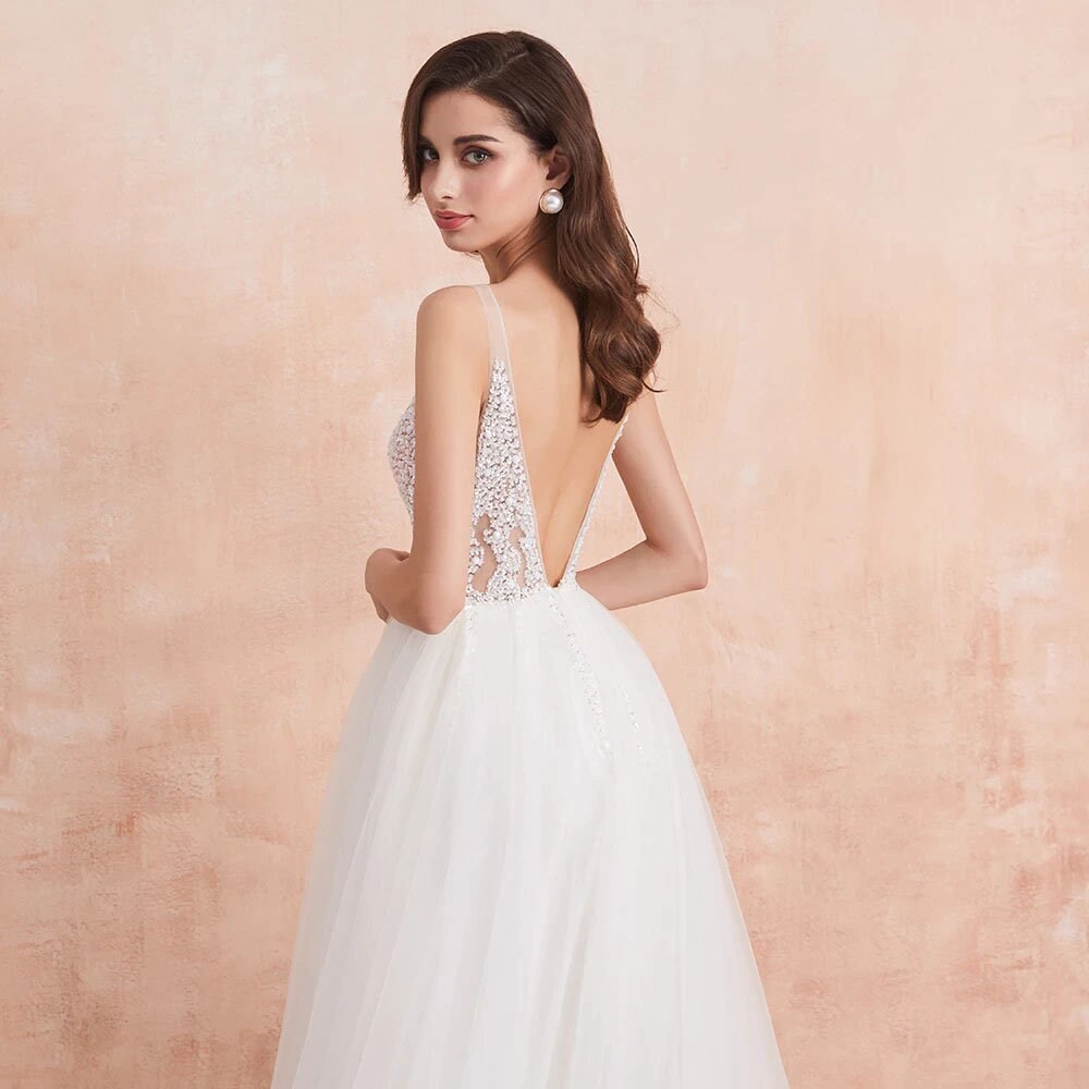 Victorian Fairycore Tulle Wedding Gown Simple Bridal High - Etsy