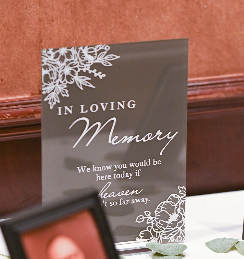 In Loving Memory Wedding Sign - Etsy