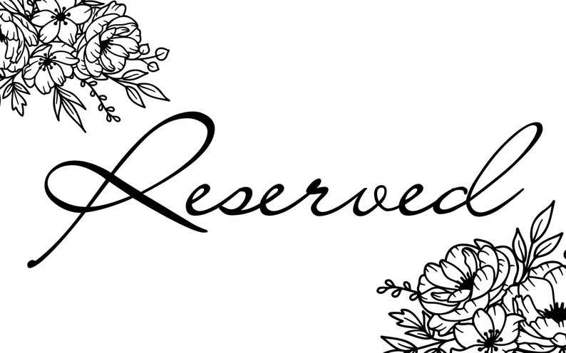 Reserved Wedding Sign - Etsy