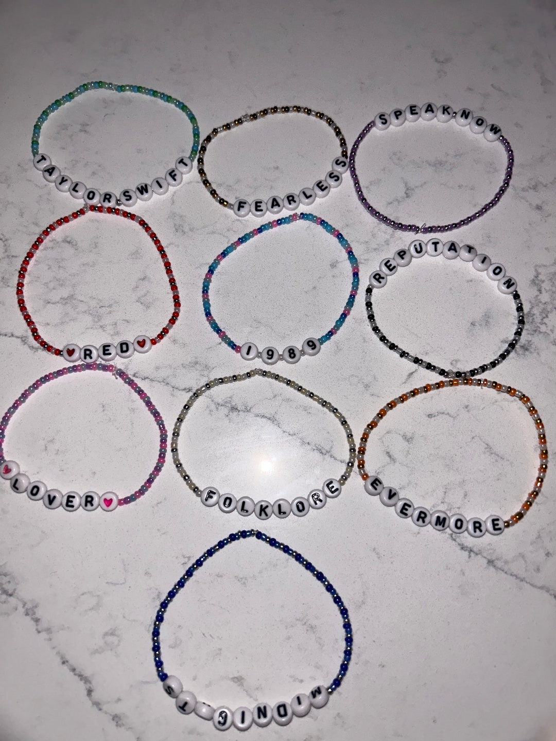 Taylor Swift Album Inspired Bracelets - Etsy