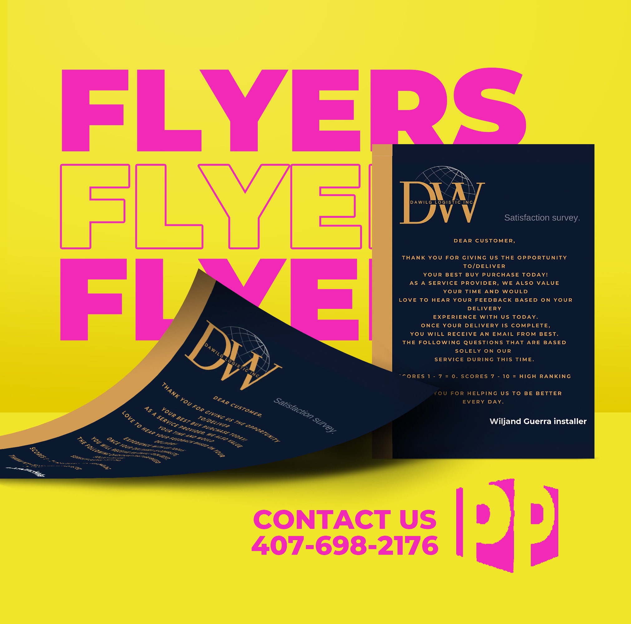 Full Color Flyers 2 Side Printing Custom Printed Advertising Free ...