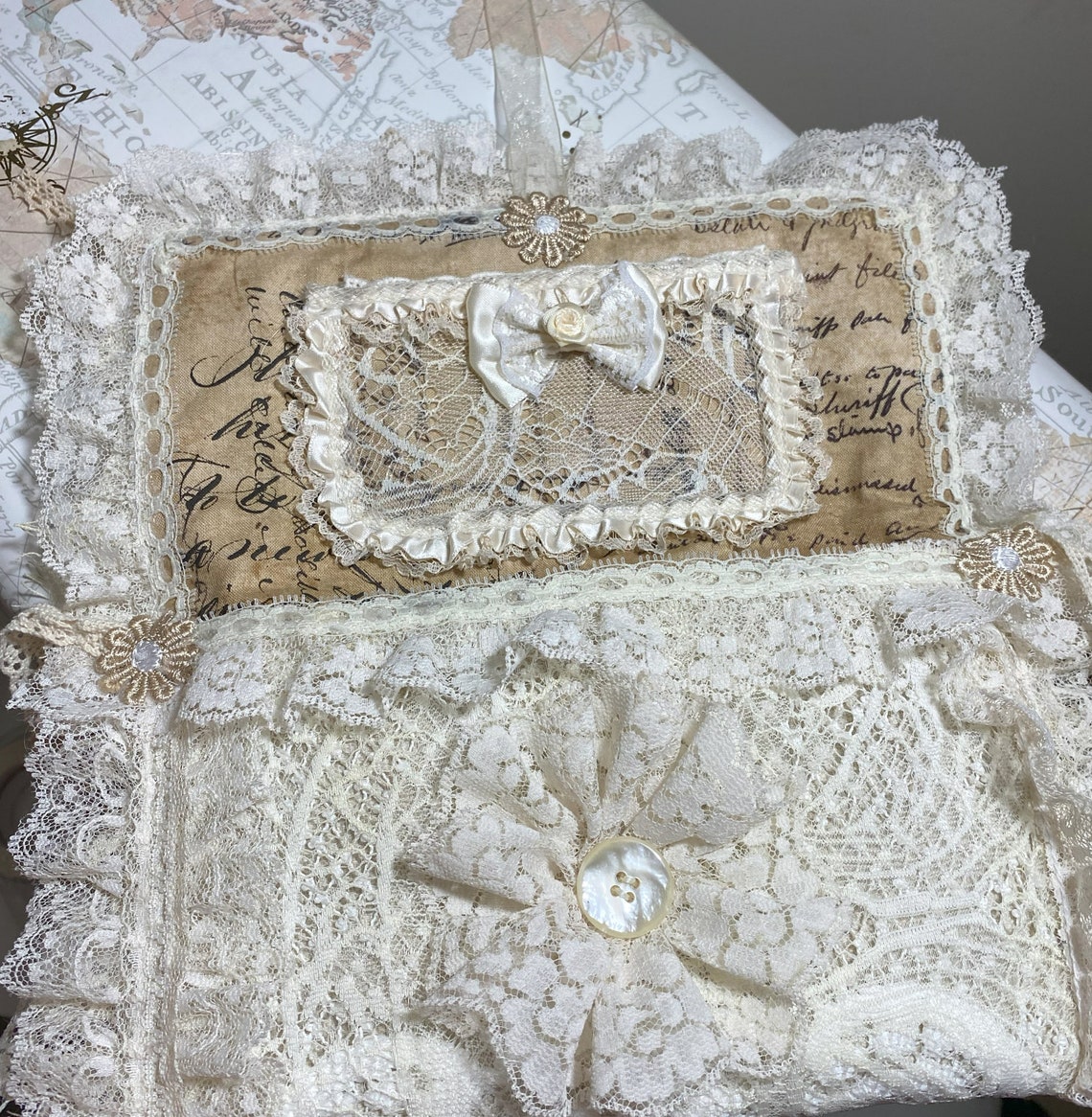 Shabby Chic Lace Purse, Shabby Chic Shoulder Bag - Etsy