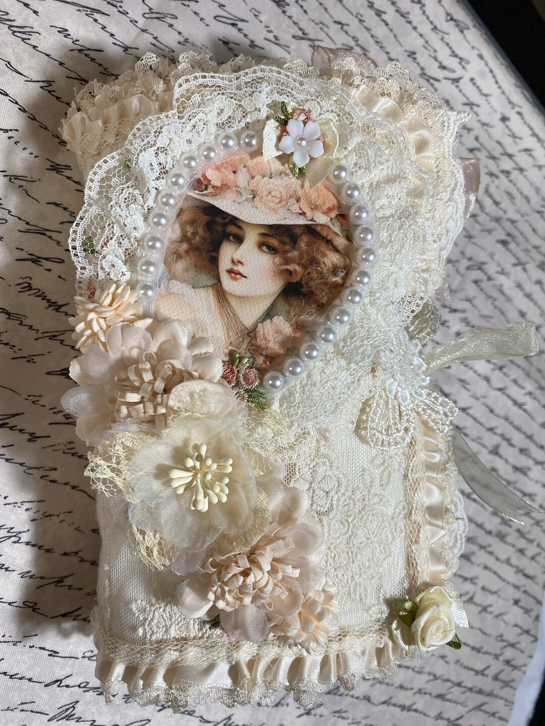 Shabby Chic Fabric Sewing Kit, Sewing Organizer, Sewing Tools, Pin ...