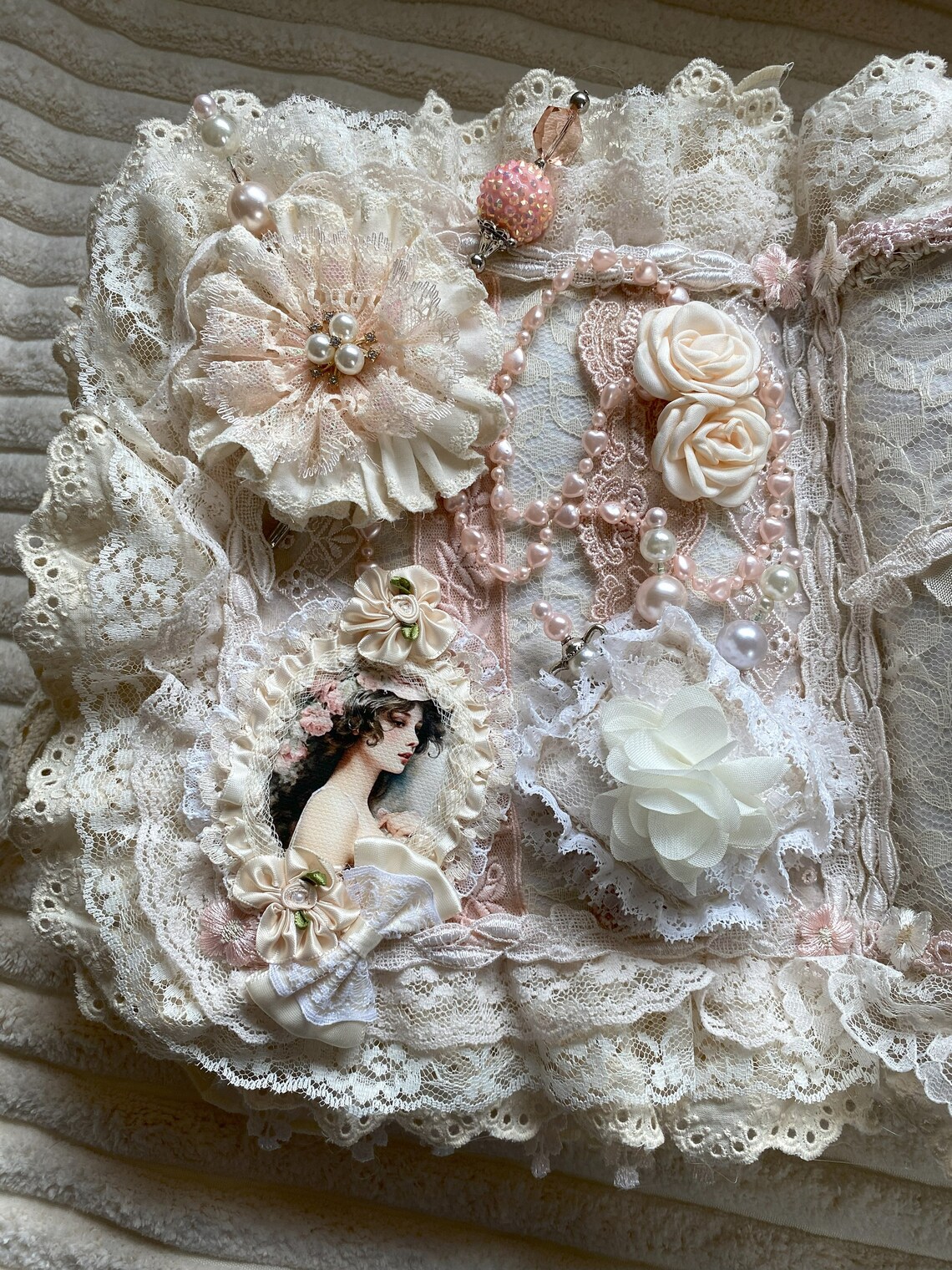 Shabby Chic Stick Pin Lace Book - Etsy