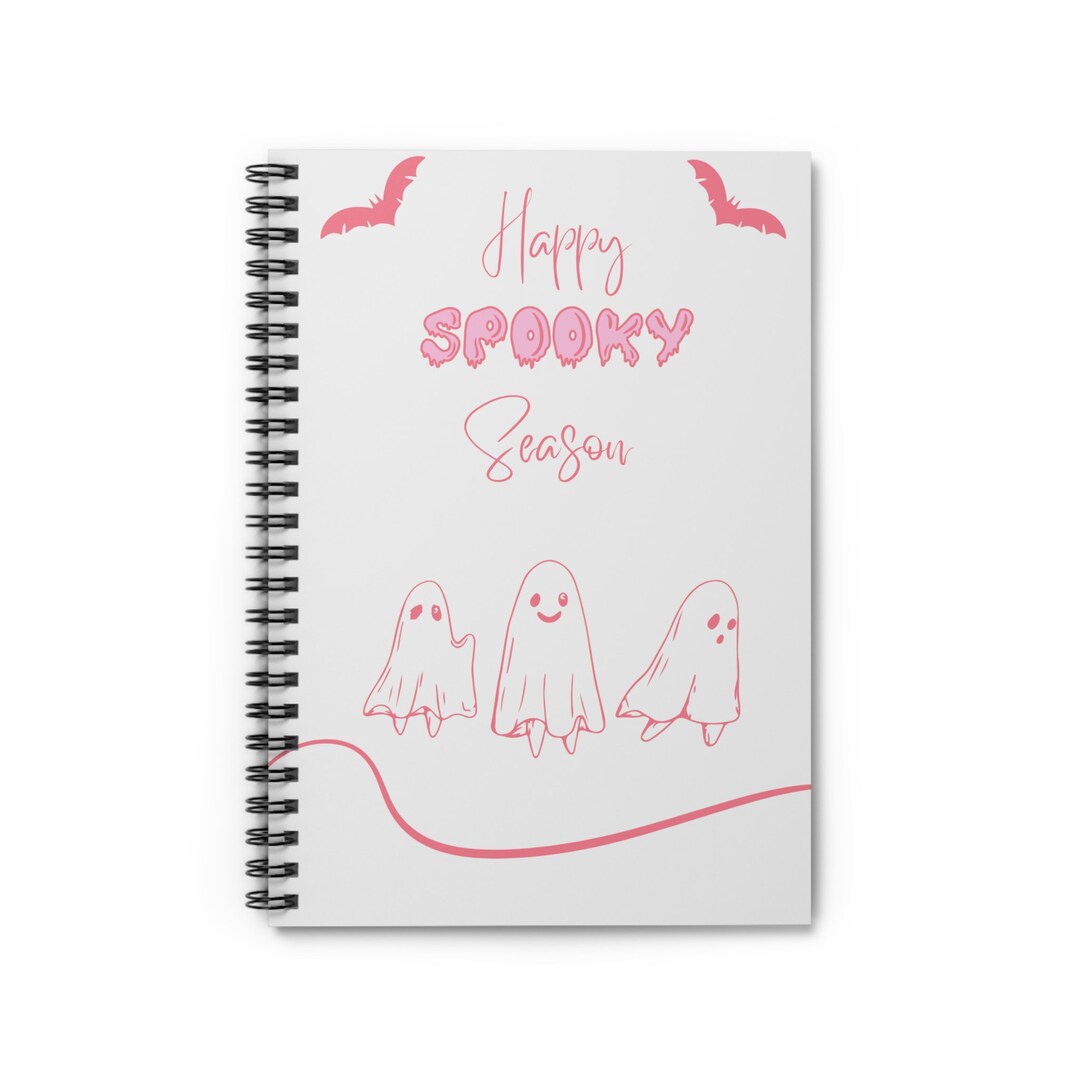 Halloween Ghost Spiral Notebook, Spooky Season, Back to School Gift ...