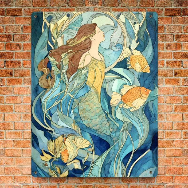 Art Deco Mermaid - Etsy