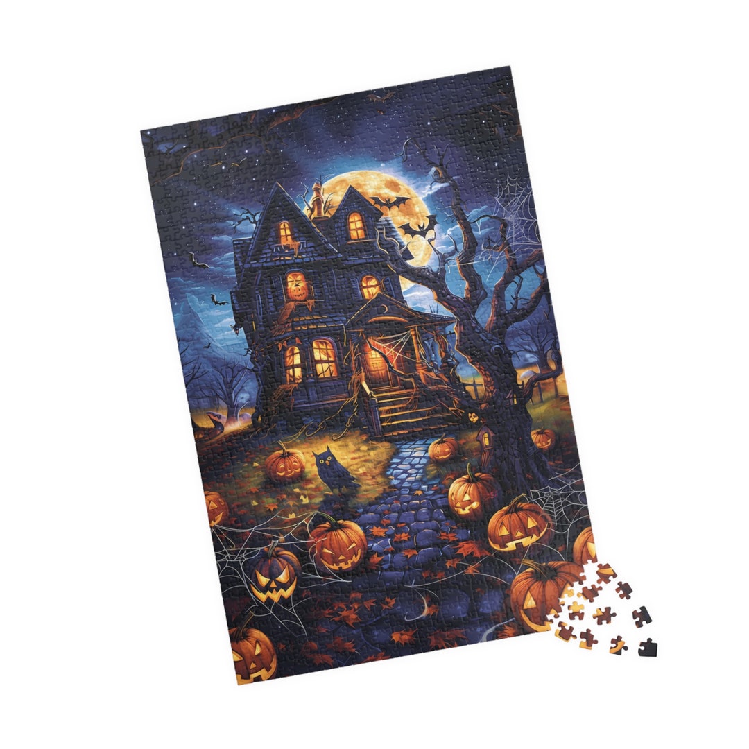 Spooky Halloween Haunted House Jigsaw Puzzle - up to 1014 Pieces ...