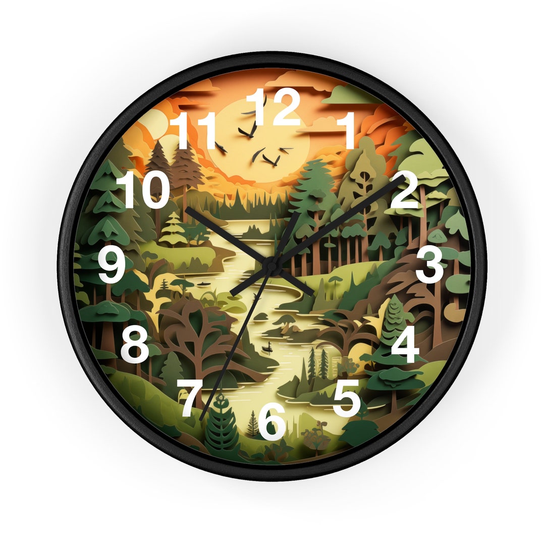 Nature-inspired Clock With a Beautifully Detailed 3D Look Deep Woods ...