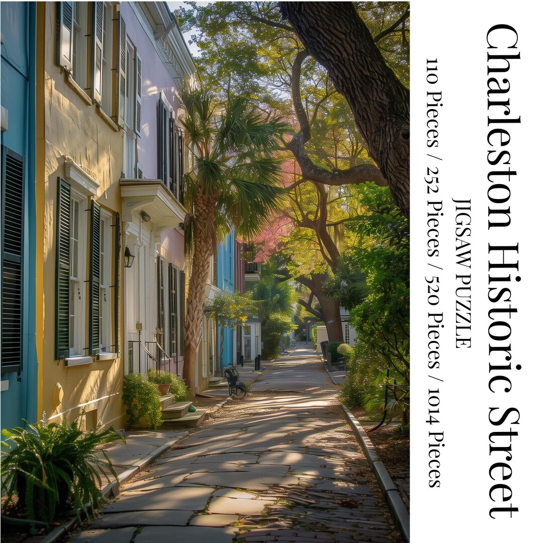 Charleston Historic Street Jigsaw Puzzle, Beautiful Southern Charm ...