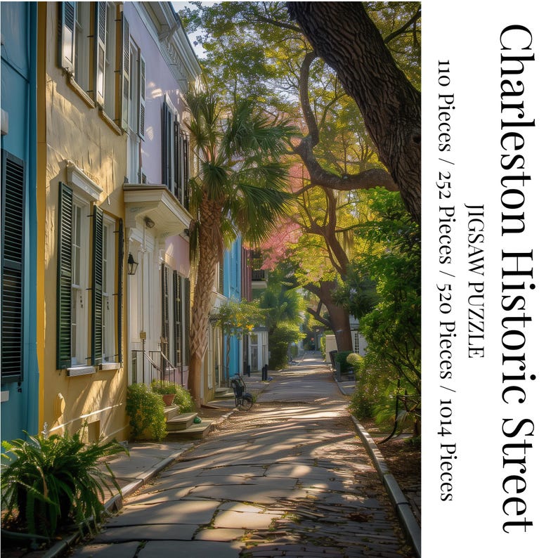 Charleston Historic Street Jigsaw Puzzle, Beautiful Southern Charm ...