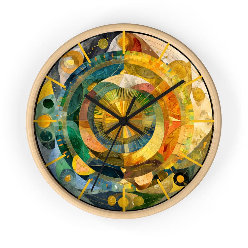 The Magnum Opus Wheel Alchemical Sun Wheel Wall Clock - Etsy
