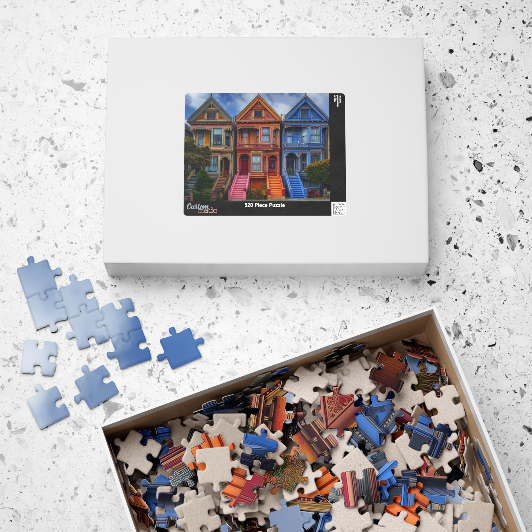 San Francisco Painted Ladies Victorian Houses Jigsaw Puzzle - Colorful ...