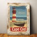 Cape Cod Lighthouse Poster, Vintage Coastal Wall Art, Nautical Beach ...