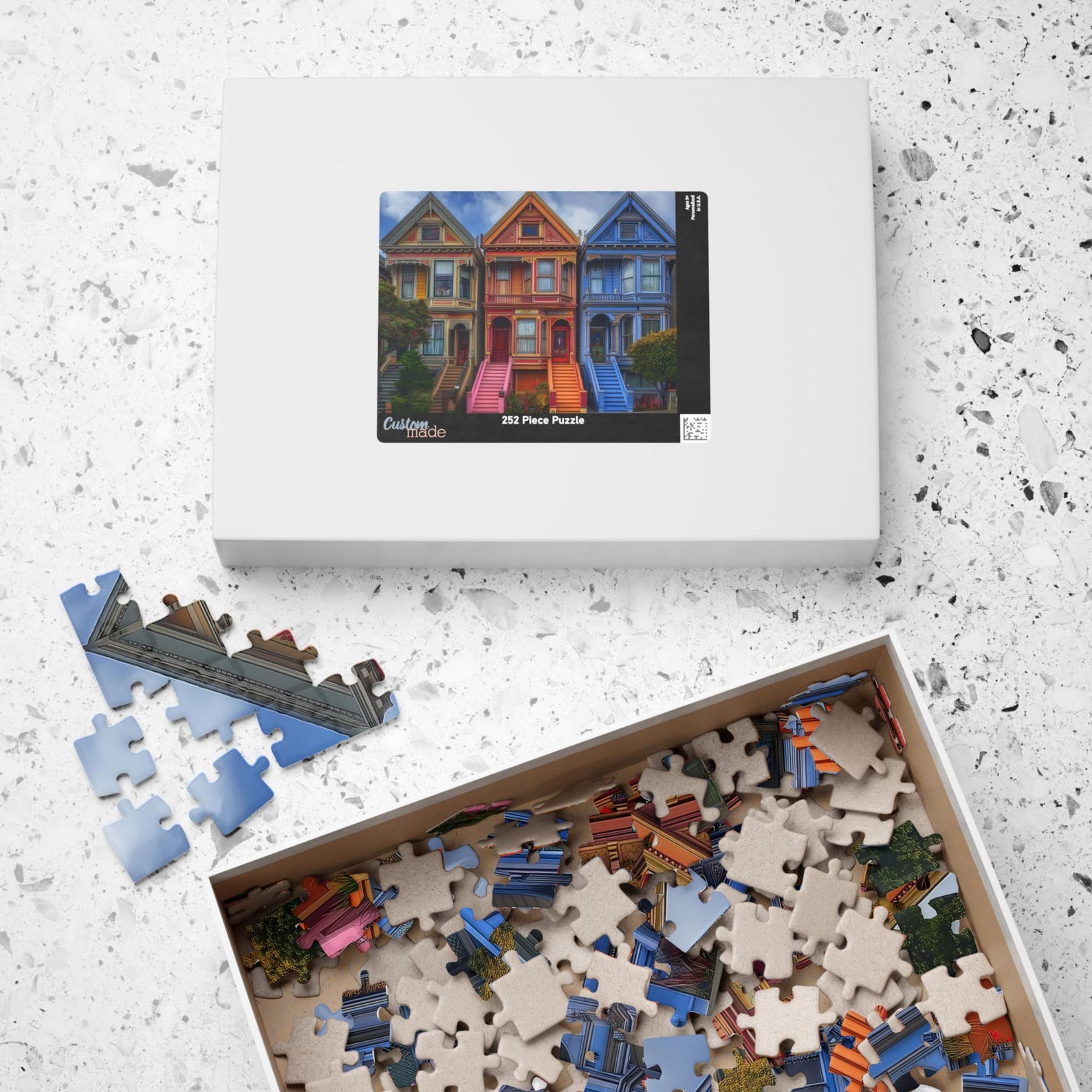 San Francisco Painted Ladies Victorian Houses Jigsaw Puzzle - Colorful ...