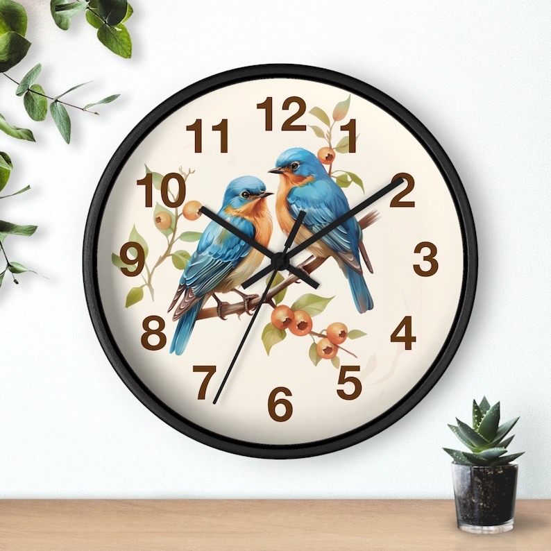 Sweet Bluebird Art Wall Clock Bring Joy to Your Space - Etsy