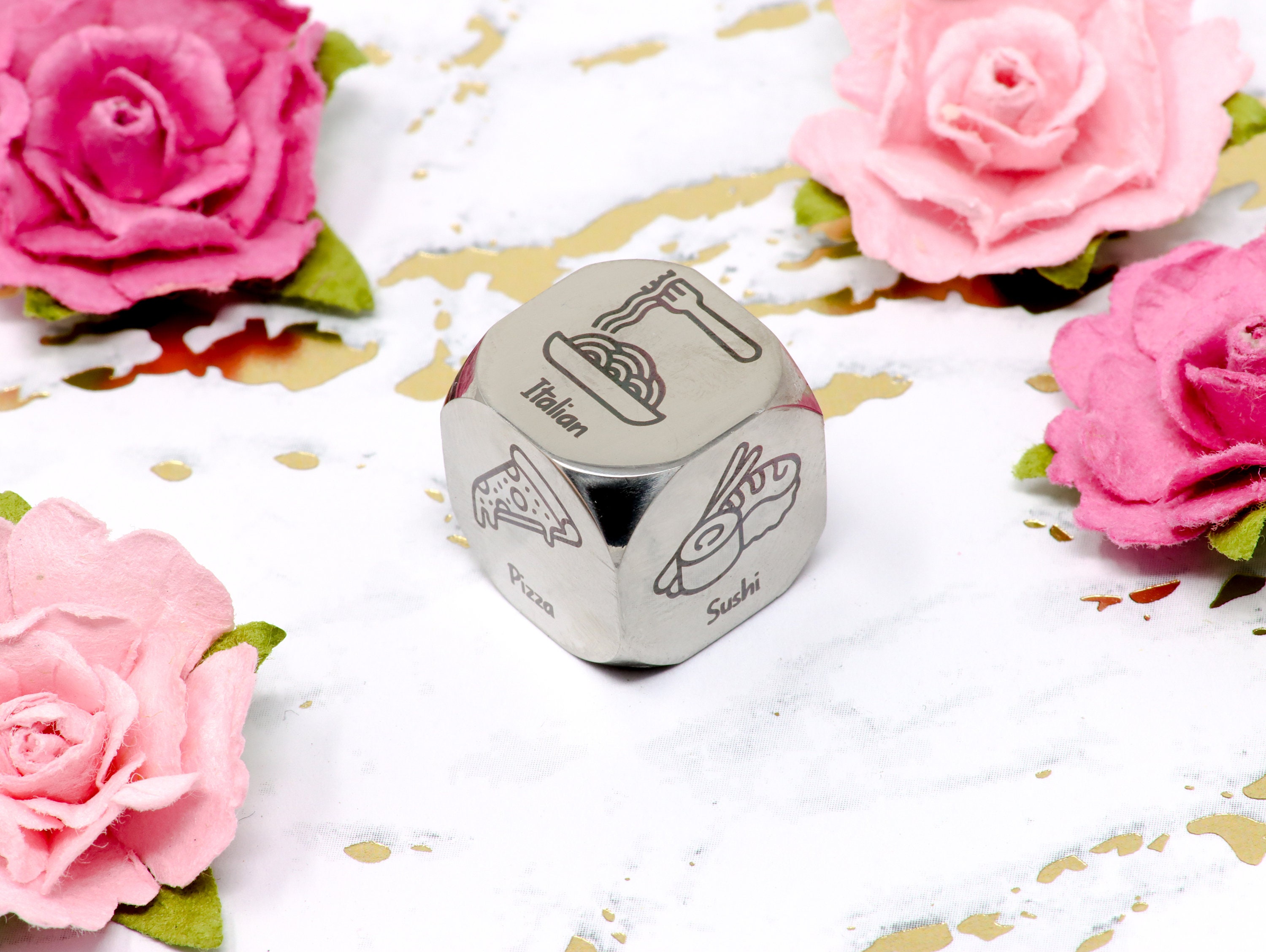 Couples Dinner Date Dice Food Decision Dice Custom Engraved Dice Gifts ...