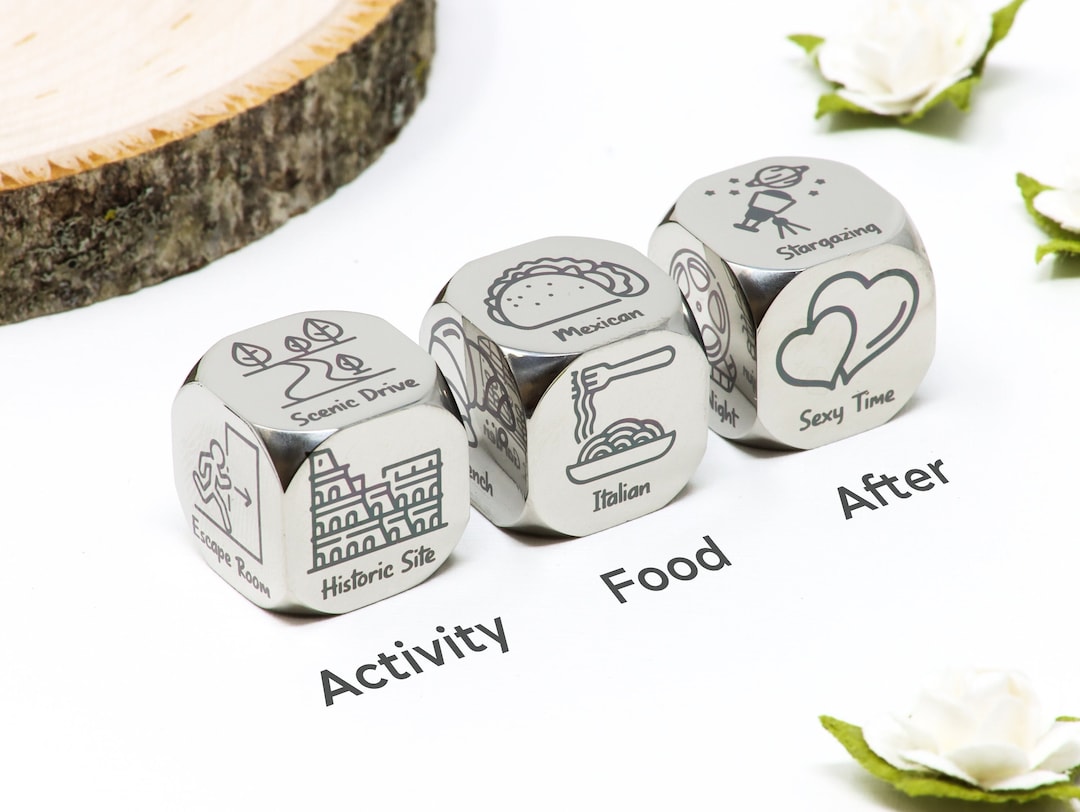 Couples Date Decision Dice - Couples 10th Anniversary Gift - Date Night ...