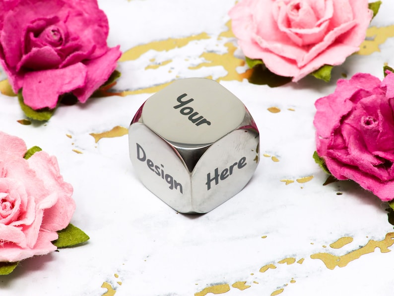 Custom Stainless Steel Dice - Fully Personalizable All Six Sides - Etsy