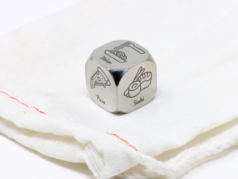 Couples Dinner Date Dice - Food Decision Dice - Custom Engraved Dice ...