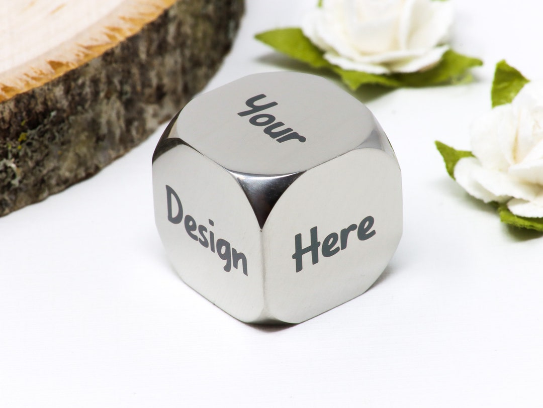 Custom Stainless Steel Dice Fully Personalizable All Six Sides - Etsy