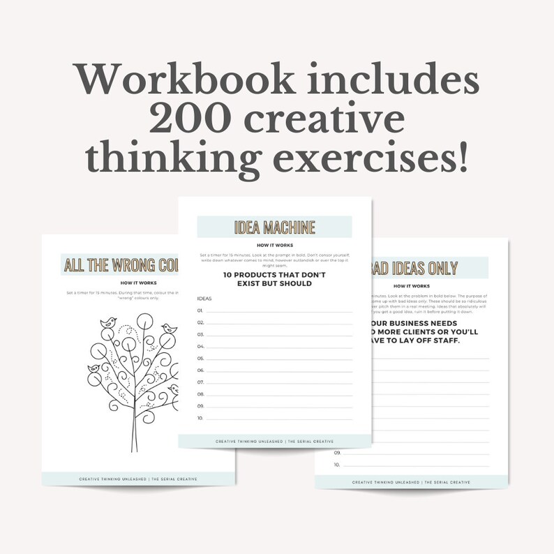 Creative Thinking Unleashed Workbook, Creative Activities Workbook ...
