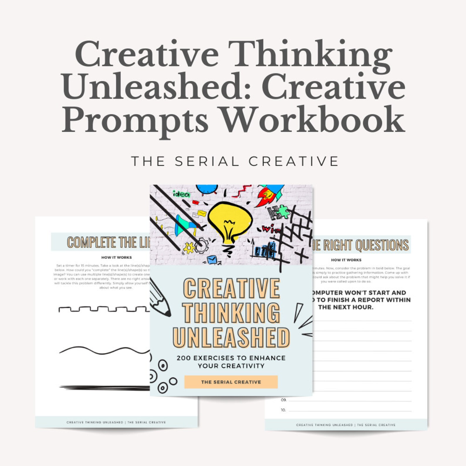 Creative Thinking Unleashed Workbook, Creative Activities Workbook ...